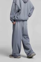 China Custom 100%cotton Raw Edge Oversized Sweatpants for Streetwear Brands for sale