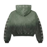 China Custom Heavyweight Rhinestone Print Acid Wash Hoodies for Men for sale