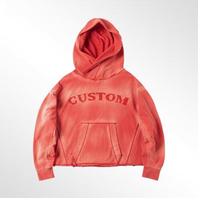 China Custom 420 GSM Vintage Wash Oversized Fit Hoodie for Streetwear Brands for sale