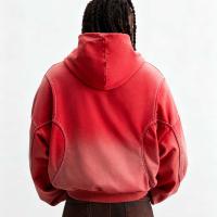 China Custom 420GSM Sun Faded Wash Oversized Dirty Wash Zip Up Hoodie For Men for sale