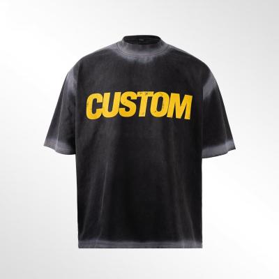 China Custom 100%cotton Vintage Wash Oversized T-Shirt for Streetwear Brands for sale