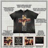 China Custom Vintage Wash Rhinestone Graphic T-Shirt Manufacturer for Streetwear Brands for sale
