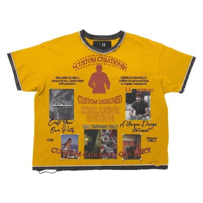 China Custom Vintage Streetwear Distressed Graphic T-Shirt for Men for sale