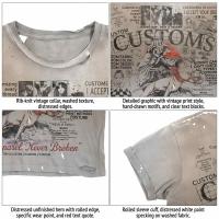 China Custom Acid Wash Distressed Oversized Graphic Tee for Streetwear Brands for sale