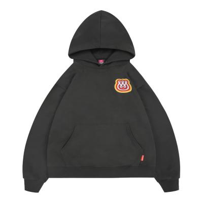 China Heavyweight Custom Graphic Embroidered Oversized Drop Shoulder Hoodie for Streetwear Brands for sale