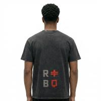 China Custom 260 GSM Vintage Wash Men's T-Shirt with Metal Ring Hardware for Streetwear Brands for sale