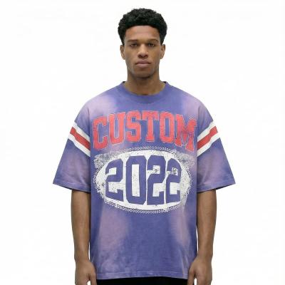 China Custom 230GSM Vintage Wash Oversized Heavyweight T-Shirt for Men for sale