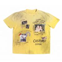 China Custom Dirty Wash Oversized Boxy Fit Hand-Distressed T-Shirt for Streetwear Brands for sale
