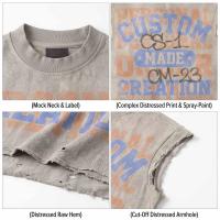 China Custom Vintage Acid Wash Sleeveless T-Shirt with Raw Edge Armholes and 210-250 GSM Fabric for sale