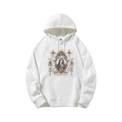 China Custom Oversized Over-Zipper Graphic Full Zip Hoodie with 350-400 GSM Fabric for Streetwear for sale
