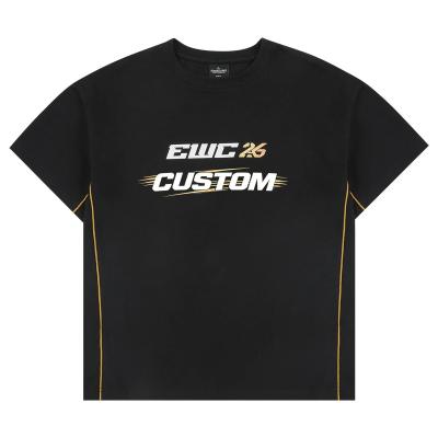 China Custom Logo Heavyweight Cotton Boxy Fit Oversized Graphic T-Shirt for Streetwear for sale