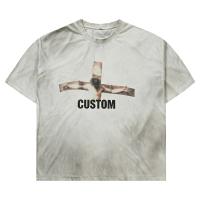 China Custom Acid Wash Vintage Graphic DTG Print Oversized T-Shirt for Men for sale