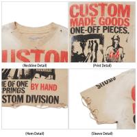 China Custom Oversized Vintage Wash Distressed Graphic T-Shirt For Men for sale