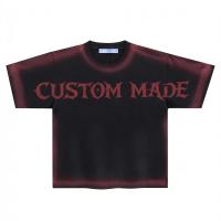 China Custom 100%cotton Spray Dye Oversized T-Shirt for Streetwear Brands for sale