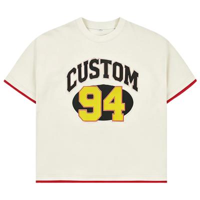 China Custom 260gsm 100%cotton Vintage Oversized T-Shirt for Streetwear Brands for sale
