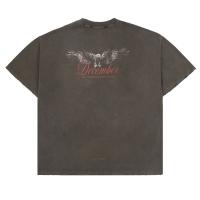 China Custom Acid Wash Distressed Edges Graphic DTG Print Oversized T-Shirt for sale