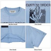 China Custom Vintage Wash Distressed Cut-and-Sew Heavyweight T-Shirt for sale