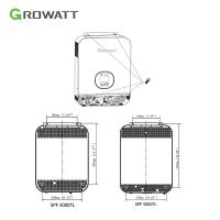 China Off-grid Growatt 24V 48V 3000W 5000W Single Phase SPF 3000TL HVM-48 Solar Inverter for sale