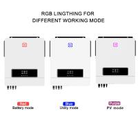 China 2023 HOT High Capacity On/off Grid Tie Home Solar Power Inverter Touch LCD RGB Light 7KW/8KW/10KW 48V Hybrid Inverter for sale