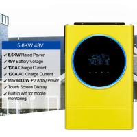 China 5.6KW 230vac MPPT 120A Off Grid Hybrid Inverter  PV Input 6000W 450vdc for sale