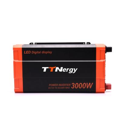 China TTN High Quality  DC To AC Inverter 12V  to 220v modified sine wave 3000w  with universal socket for sale