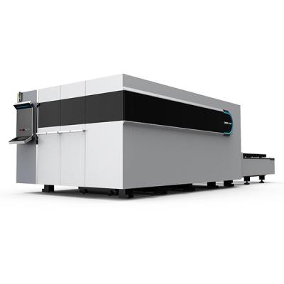 China 1500W-20000W Power Fiber Laser Cutting Machine With Exchange Table for sale
