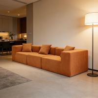 China Vacuum Sealed Modular Office-Friendly Ottoman Matching Pillow Space-Saving Upholstered Custom Module Compressed Sofa for sale