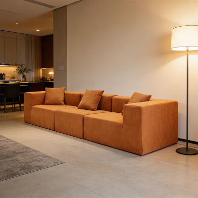 China Vacuum Sealed Modular Office-Friendly Ottoman Matching Pillow Space-Saving Upholstered Custom Module Compressed Sofa for sale
