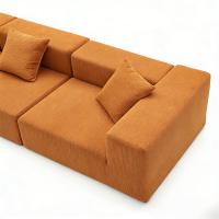 China Vacuum Sealed Modular Office-Friendly Ottoman Matching Pillow Space-Saving Upholstered Custom Module Compressed Sofa for sale