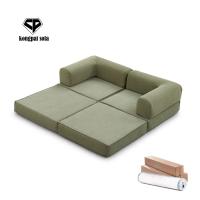 China Vacuum Pack Modern Convertible Foam Eco-Friendly 2 Seater Hotel Use Living Room Compressed Folding Rectangle Sofa Bed Double for sale