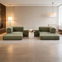 China Vacuum Compressed Sofa Bed In Box Modular Sponge Filling Unpacking Friendly Apartment Living Furniture for sale