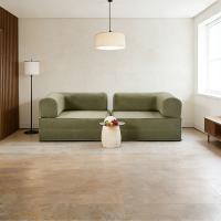 China Vacuum Compressed Sofa Bed In Box Modular Sponge Filling Unpacking Friendly Apartment Living Furniture for sale
