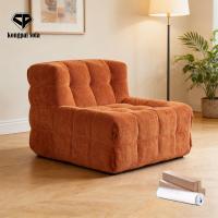 China Livingroom Modern Boucle Fabric Compressed Sofa Chair Compression Single Sofa Vacuum Compressed Furniture for sale