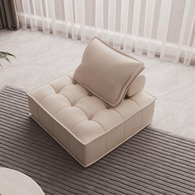 China Single Seater Fabric Square Villa Vacuum Compressed Stackable Sofa Quick Rebound Without Deformation for sale