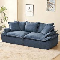 China Compression Vacuum Sofa Set Home Furniture Modular Modern Luxury Corduroy 3 Seater Sponge Couch Living Room Frameless Sofa for sale