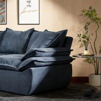 China Compression Vacuum Sofa Set Home Furniture Modular Modern Luxury Corduroy 3 Seater Sponge Couch Living Room Frameless Sofa for sale