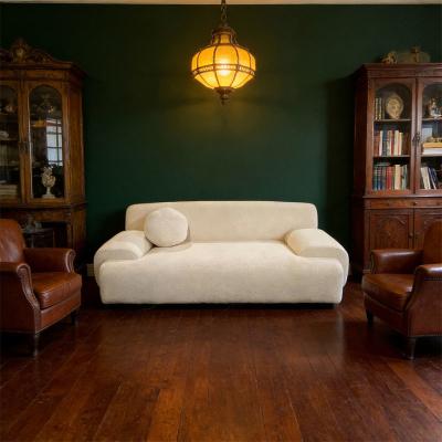 China Modern Square Wooden Frame Sectional Sofa Set with Fabric Velvet Upholstery for Living Room Home Use for sale