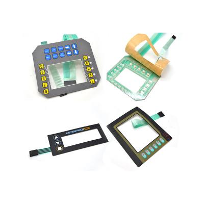 China Custom LCD Embossed Screen Printing PCB Keypad LED Membrane Switch with Metal Dome for sale