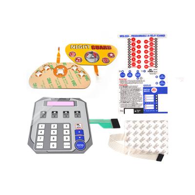 China Custom Membrane Switch Keypad Flexible Keyboard with Metal Dome 0.25mm Tolerance for sale