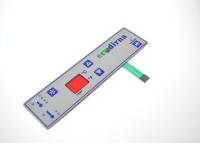 China Plastic Embossed Metal Dome Membrane Touch Switch Keypad 175mm x 45mm with 100 Million Cycle Life and -40°C to +80°C Operating Range for sale