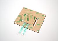 China Two Circuit Metal Dome Tactile Membrane Switch 100mm x 45mm for Washing Machine Control Panel for sale