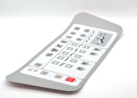 China Square Embossed Buttons Membrane Switch Panel Keypad ZS-27 for Medical Instruments with 35V DC Rating and 1 Million Cycle Life for sale