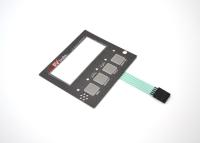 China Waterproof 4 Metal Dome Tactile Membrane Keyboard 0.05-0.3mm Thickness with 2-24V Rating for Electronic Components for sale