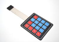 China Matte Surface Embossed Tactile Membrane Switch ZS-45 Series - Square Shape, Scratch Resistant, Waterproof Construction for sale