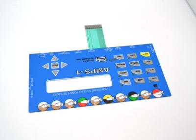 China Push Button Membrane Switch Panel with LCD Clear Window 0.3mm Thickness No Embossing for sale