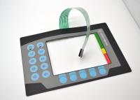 China PET Embossed Tactile Membrane Switch Keyboard with 2.54mm Circuit Connector and Clear LCD Window for sale