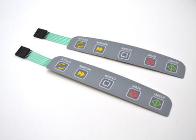 China ZS-55 Five Button Tactile Metal Dome Membrane Switch with 1.54mm Circuit Connector and 1M Cycle Life for sale