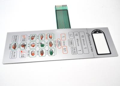 China Flat Tactile Metal Dome Membrane Switch with 2.54mm Connector and Shielding Circuit for Microwave Oven Applications for sale