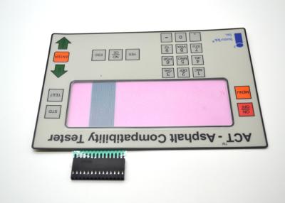 China PET Embossed Tactile Membrane Switch With Pink Colored Transparent Display for sale