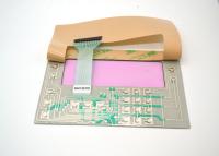 China PET Embossed Tactile Membrane Switch With Pink Colored Transparent Display for sale